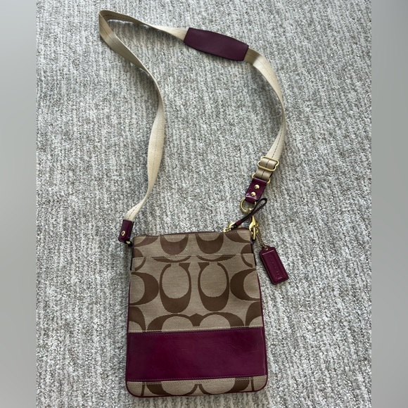 Coach | Bags | Coach Crossbody In Iconic Print And Leather Detail ...